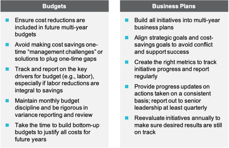 Seven Steps for Achieving Sustainable Cost Reductions - ScottMadden